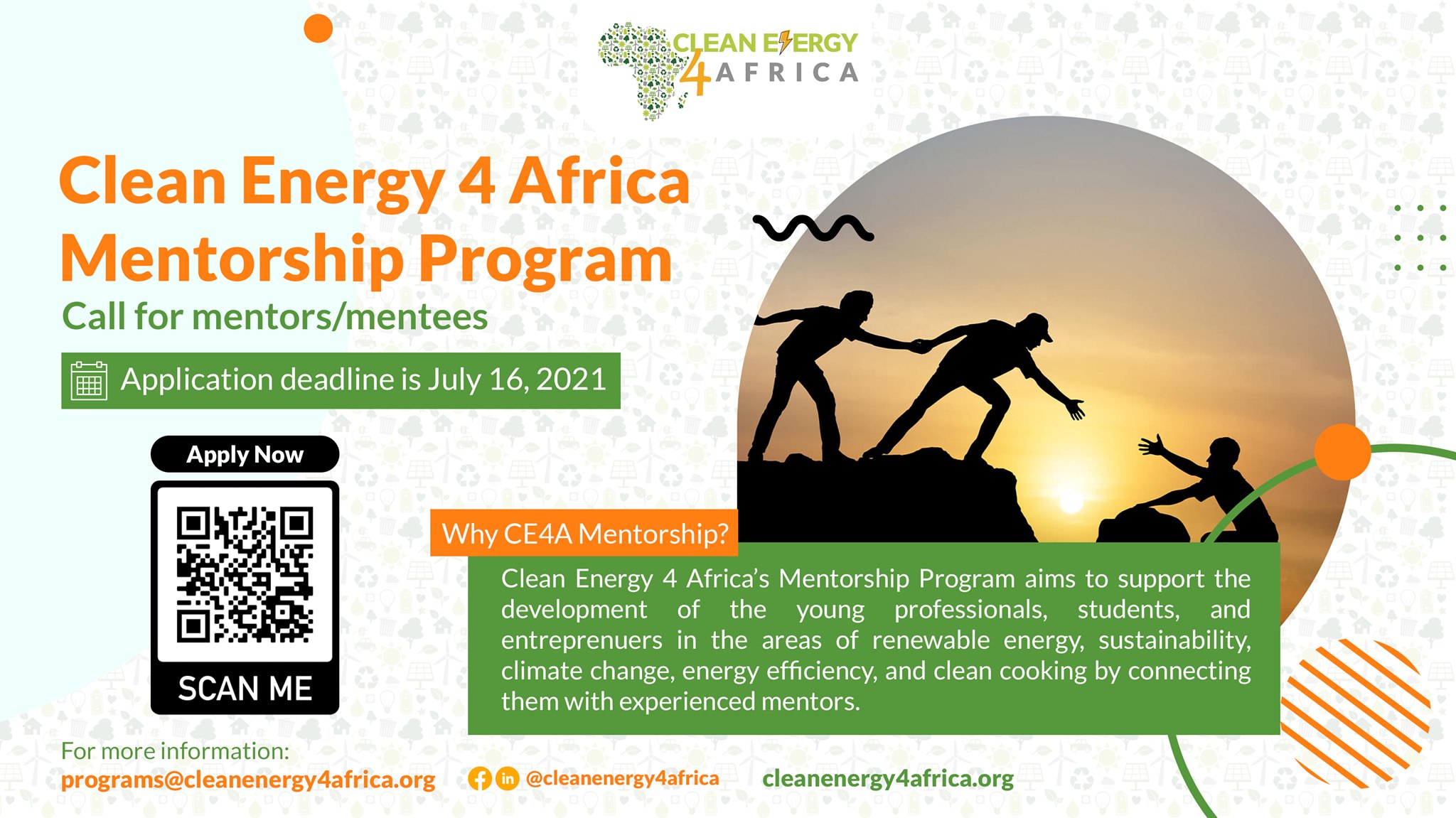 Mentorship Poster Clean Energy 4 Africa
